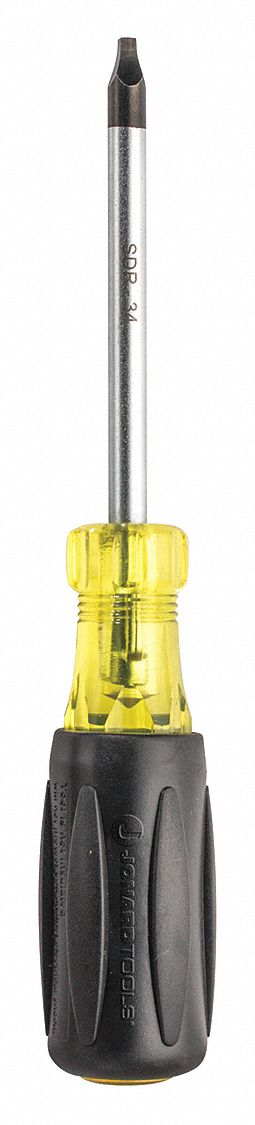 Screwdriver, Tip Size #3, Robertson Square Recess, Overall Length 8 1/2 ...