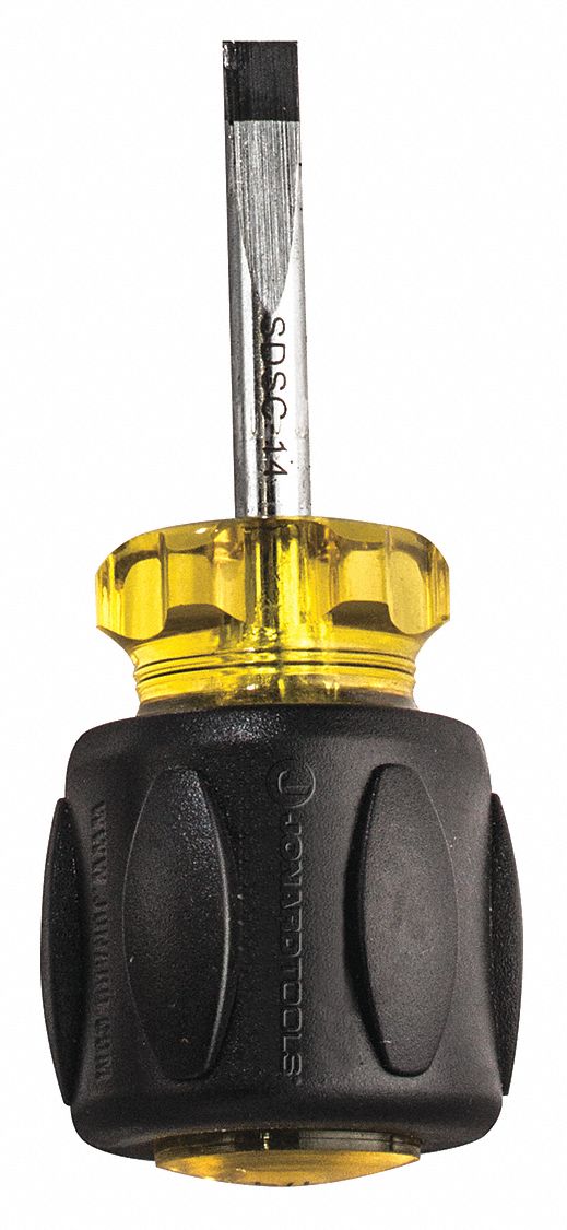 Screwdriver, Tip Size 1/4 in, Keystone Slotted, Overall Length 3 1/2 in ...