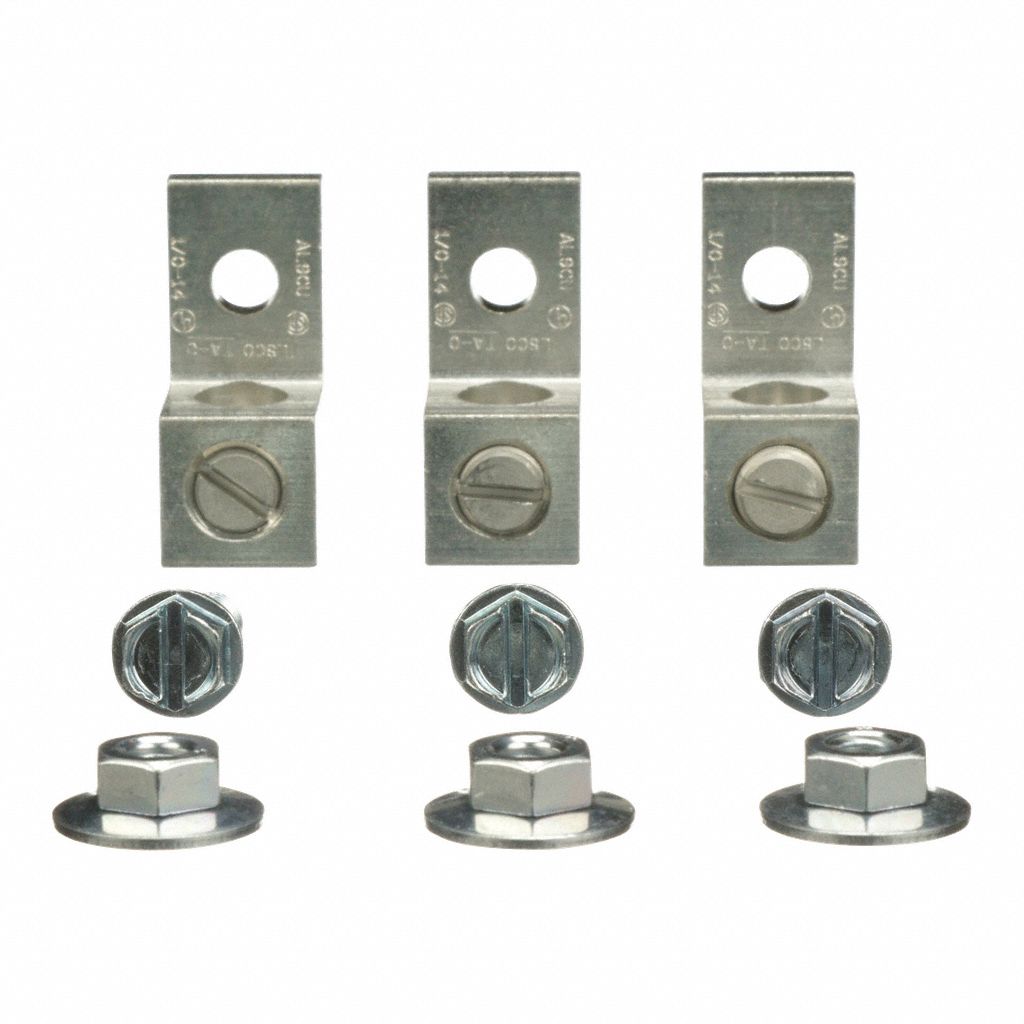 SQUARE D, For Low Volt Transmer Type, (3) Bolts/(3) Nuts, Lug Kit ...