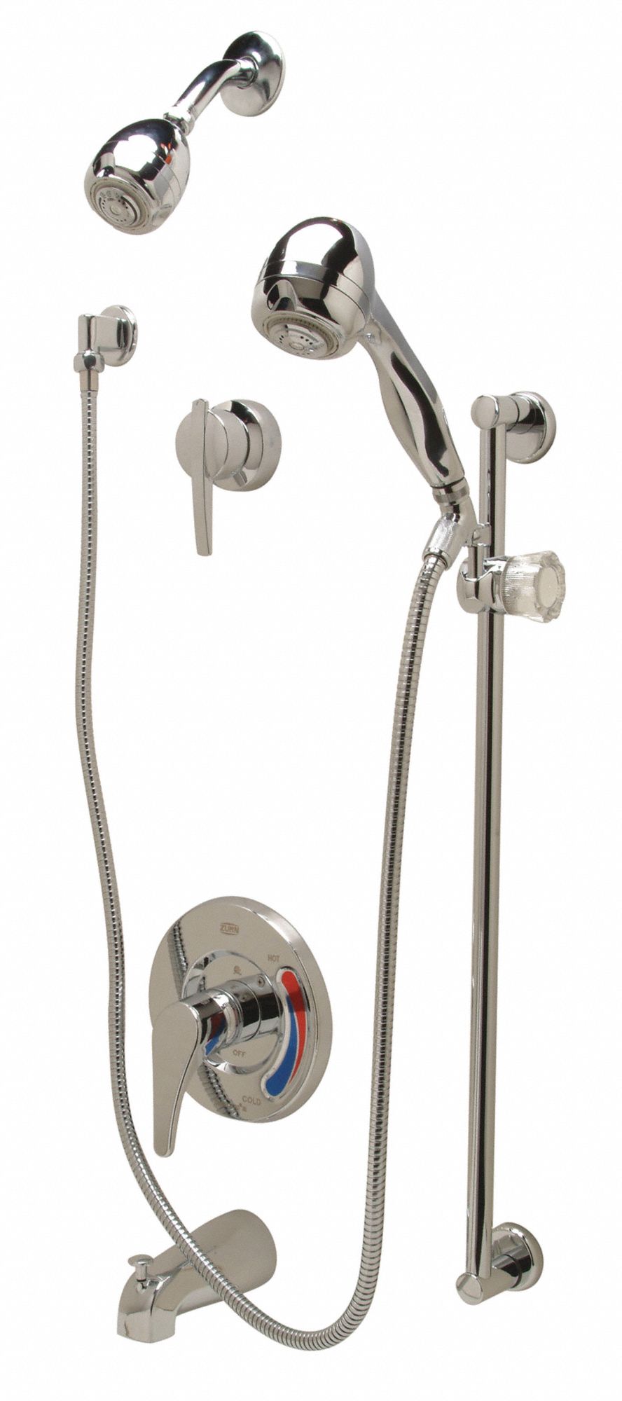 ZURN, Temp Gard, 2.5 gpm Fixed Showerhead Flow Rate, Tub and Shower ...