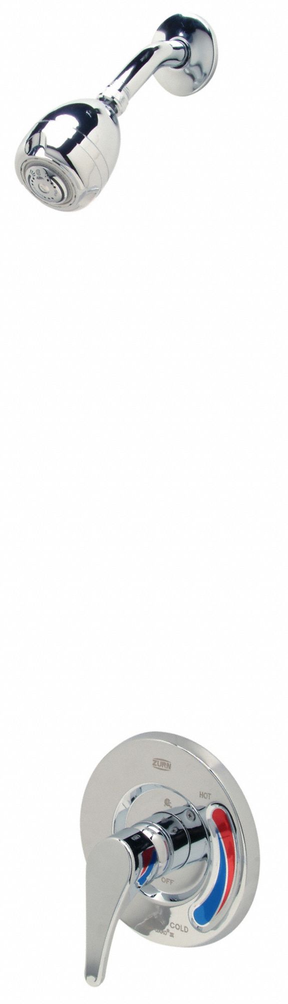 ZURN, Temp Gard III Z7301, 2.5 gpm Fixed Showerhead Flow Rate, Shower ...