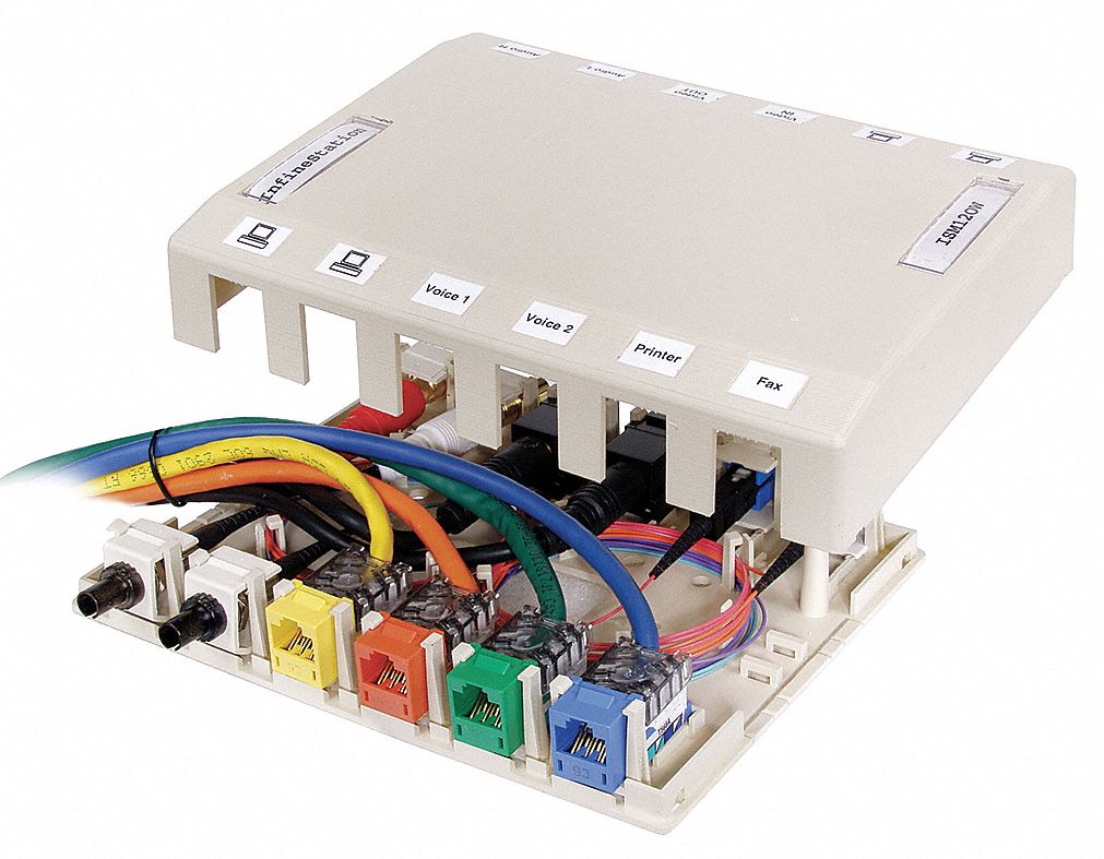 HUBBELL PREMISE WIRING, Keystone, Keystone Connector, Surface Mount Box ...