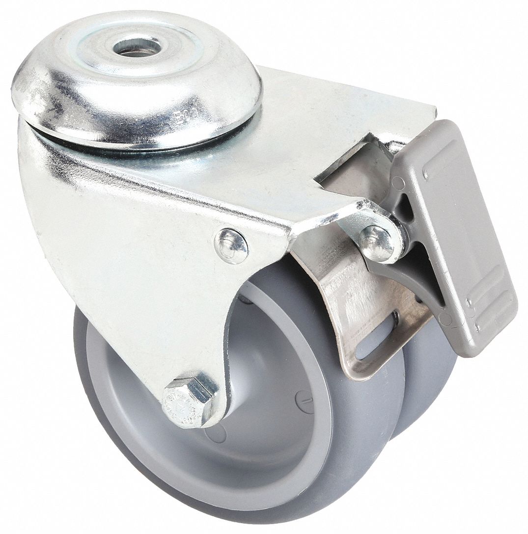 Swivel, Total Lock, Bolt-Hole Caster - 22M996|LMDA-TPA 75G-FI - Grainger