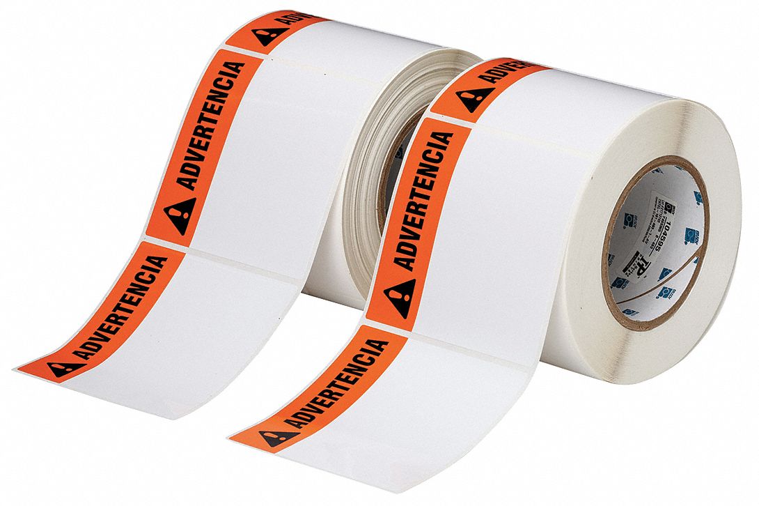 Advertencia, WARNING Header, Pre-Cut Label Stock Roll - 22MY03|THTEL ...