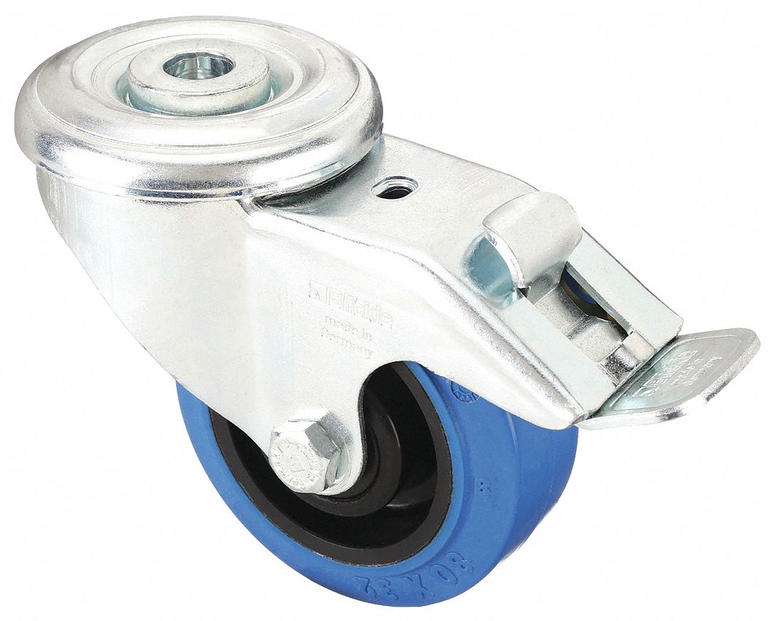 Swivel, Total Lock, Bolt-Hole Caster - 22N006|LER-POEV 80R-FI-SB - Grainger