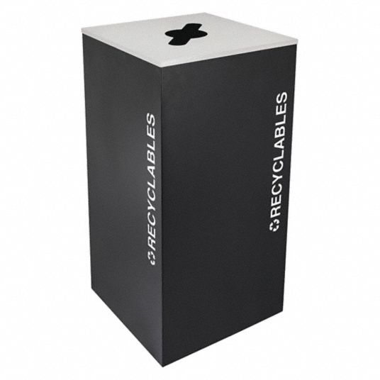 GRAINGER, Steel, 36 gal Container Capacity, Recycling Can - 22N316 ...