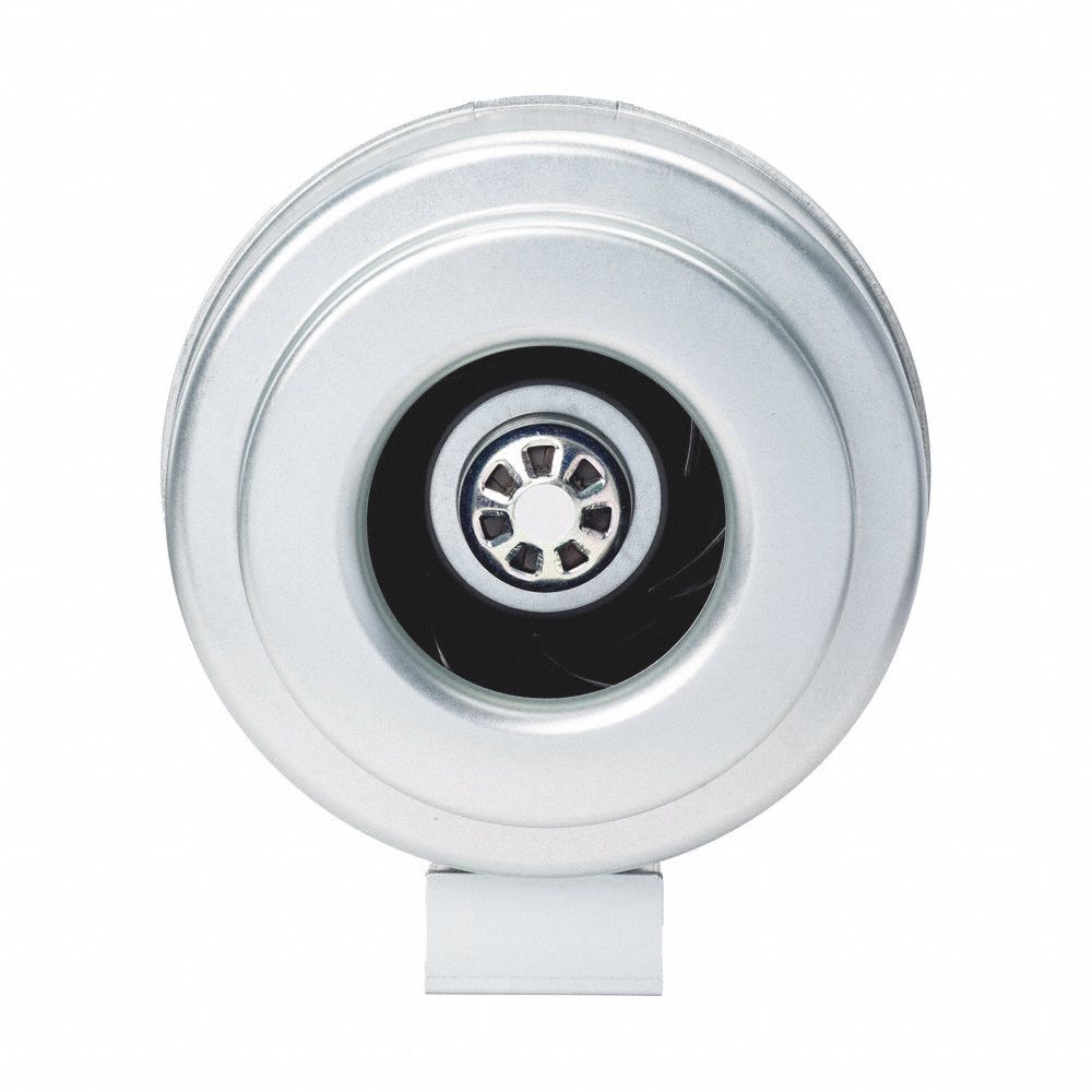 FANTECH In-Line Duct Fan: 513 cfm Max., 10 in Duct, 93 W, 120V AC, 1 Ph ...