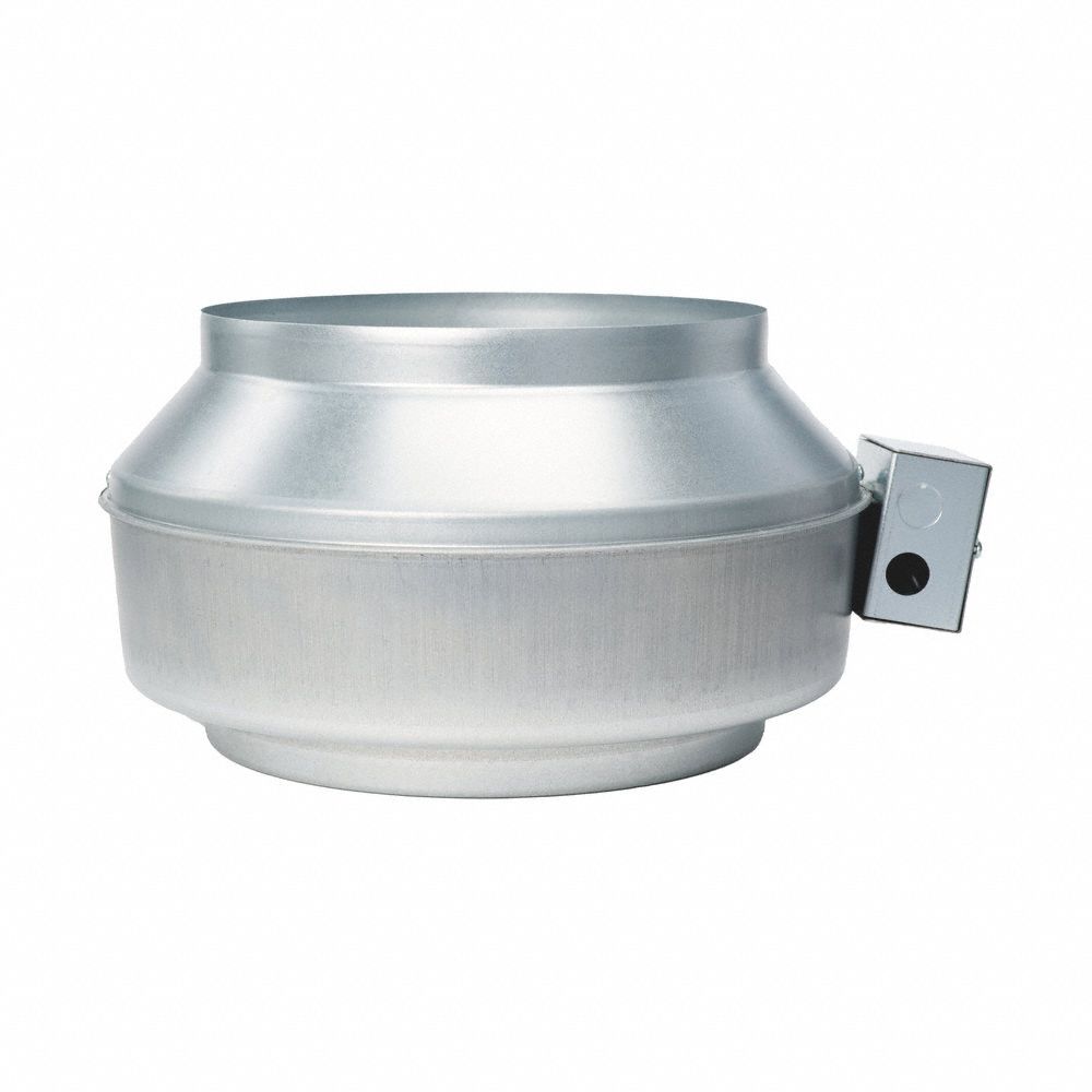 FANTECH In-Line Duct Fan: 805 cfm Max., 12 in Duct, 166 W, 120V AC, 1 ...