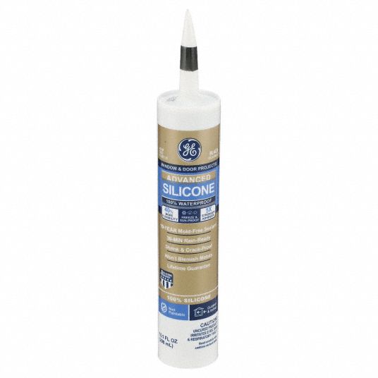 GE, Advanced Silicone, Black, Silicone Sealant - 22N759|2813670 - Grainger