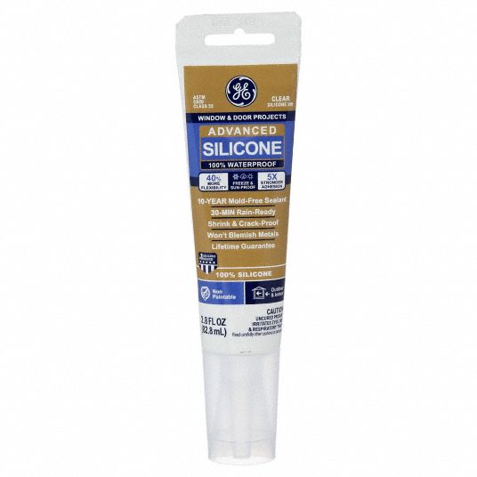 GE, Advanced Silicone, Clear, Silicone Sealant - 22N763|2810435 - Grainger