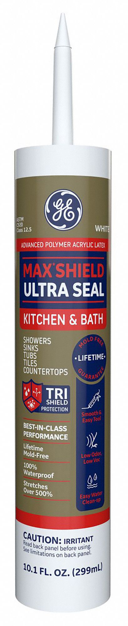 GE, Max Shield Ultra Seal, White, Acrylic Latex Sealant - 22N778 ...