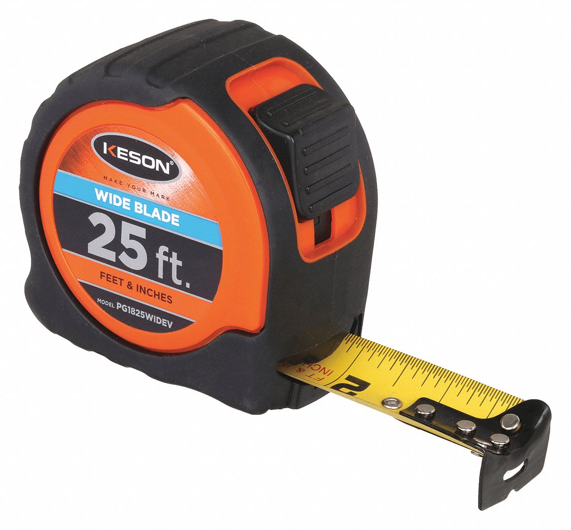 KESON, Inch, Nonmagnetic Single Hook Tip, Tape Measure - 22N876 ...
