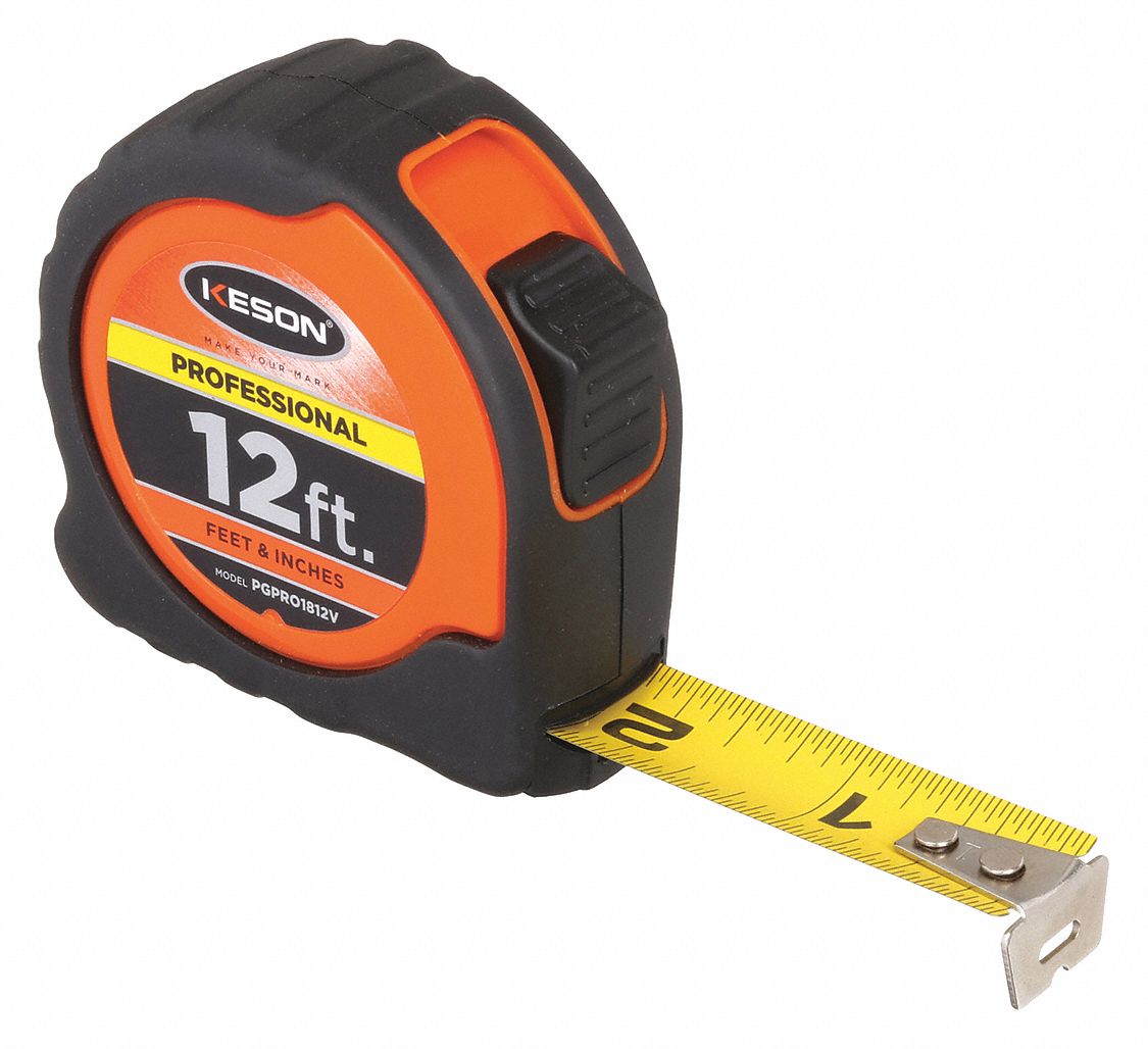 KESON, Inch, Nonmagnetic Single Hook Tip, Tape Measure - 22N880 ...