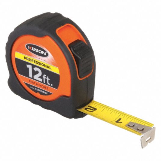 KESON, Inch, Nonmagnetic Single Hook Tip, Tape Measure - 22N880 ...