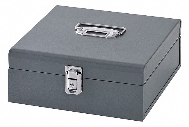 Cash Box,7 Compartments,Gray - Grainger