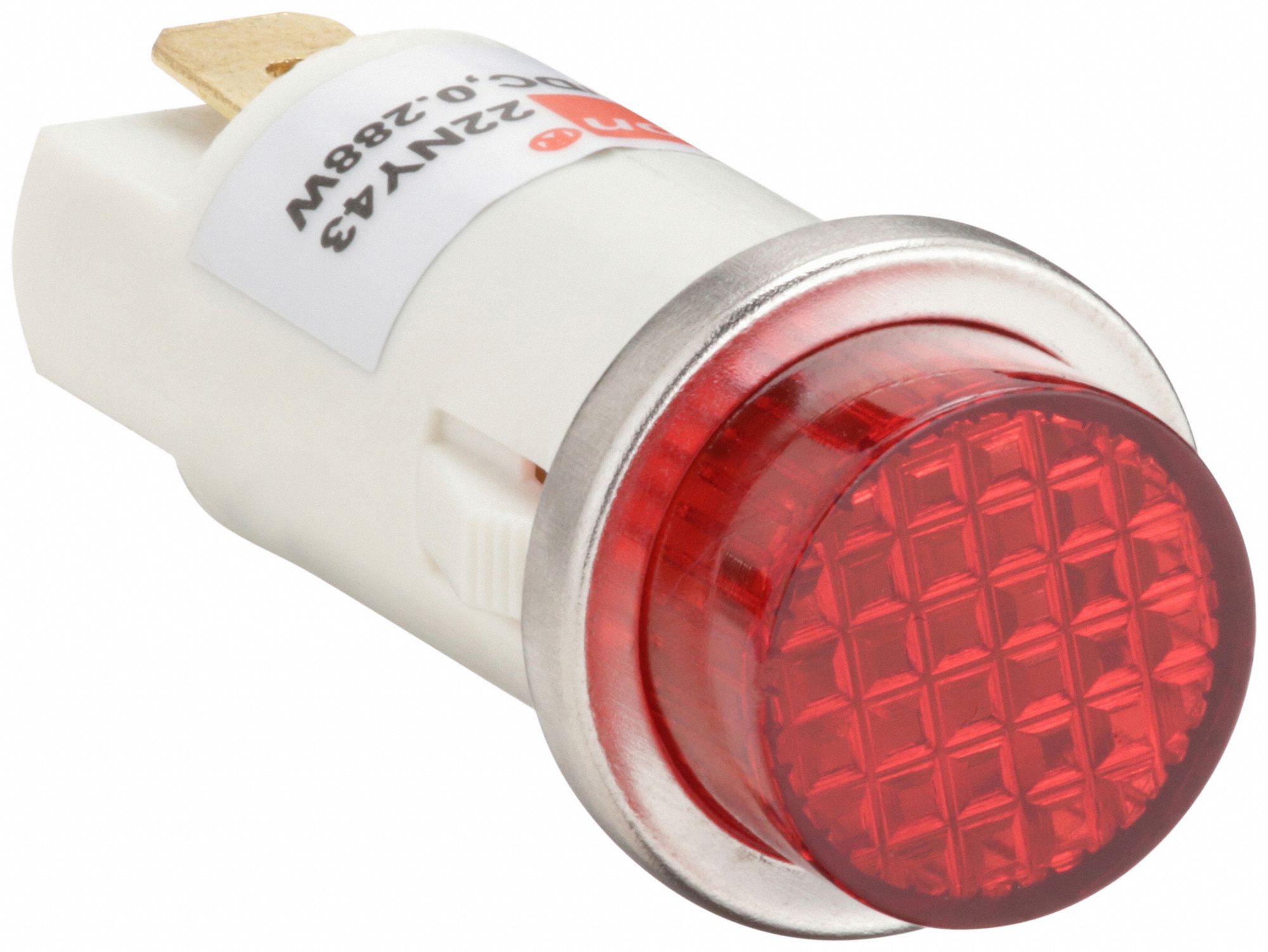 DAYTON, 12 mm Panel Mounting Hole Dia, LED, Raised Panel Light - 22NY43 ...