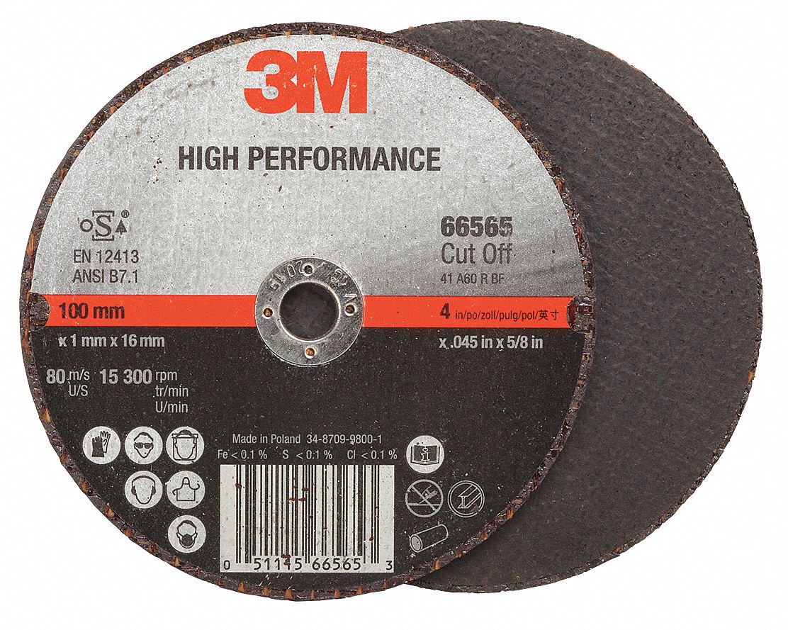 3M, 0.035 in, Abrasive Cut-Off Wheel - 22NZ73|66565 - Grainger