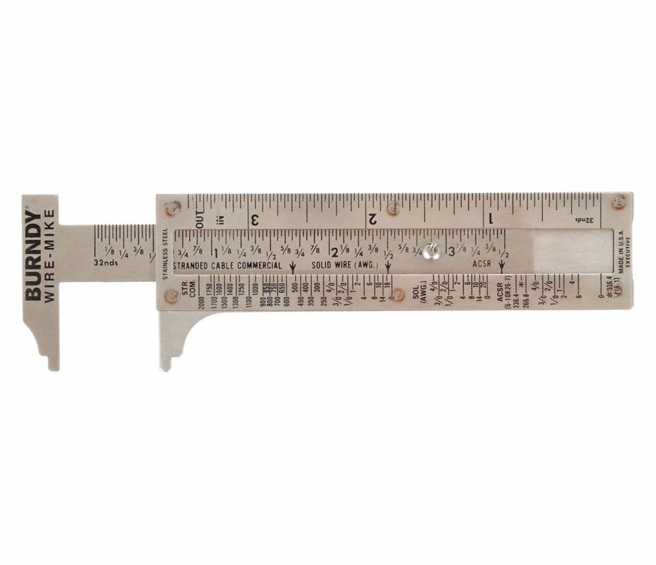 BURNDY Calibrador de Alambre, Material Acero Inoxidable - 22P122 ...