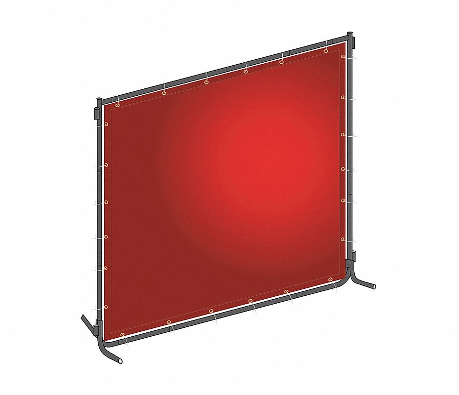 APPROVED VENDOR Biombo Soldadura,6x6pies,PVC Transp,Rojo - 22RN72 ...