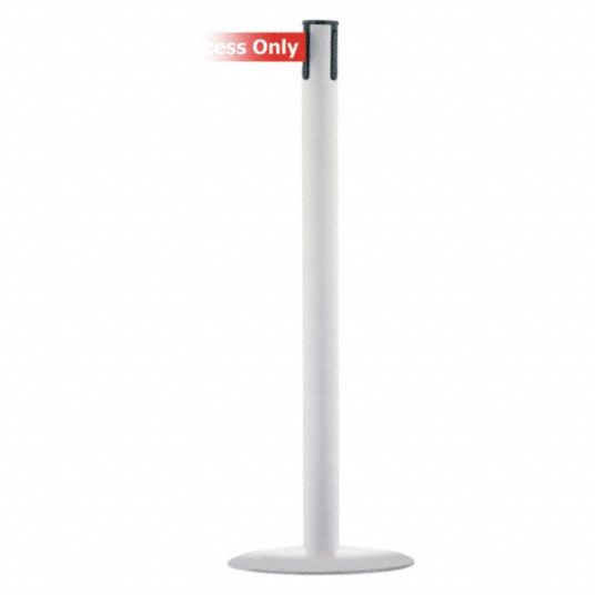 TENSABARRIER, Red, Authorized Access Only, Barrier Post with Belt ...