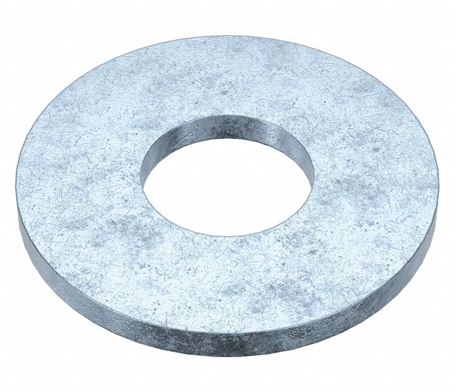 APPROVED VENDOR Arandela Plana de D.E. Grande, Acero, 1/2"x1 3/8", Bajo ...