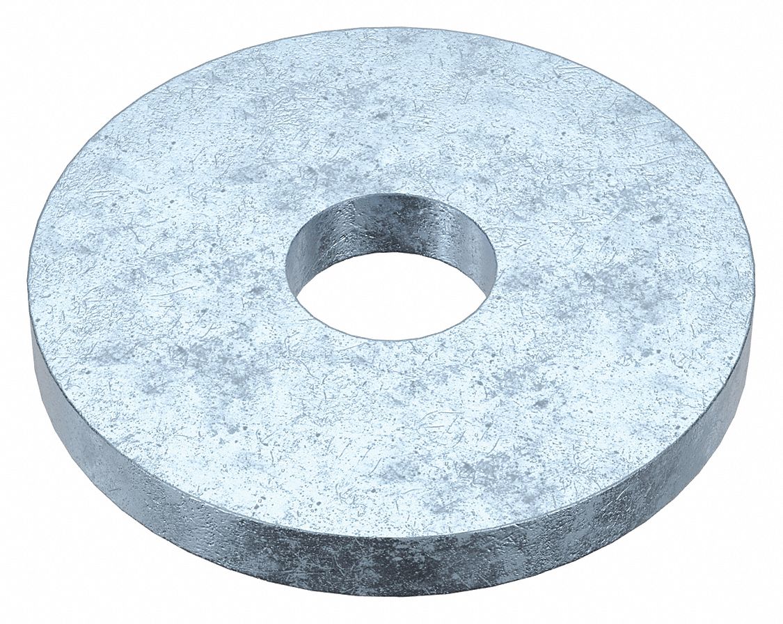 Case Hardened, Zinc Plated, Flat Washer - 22UF65|U38160.087.0004 - Grainger
