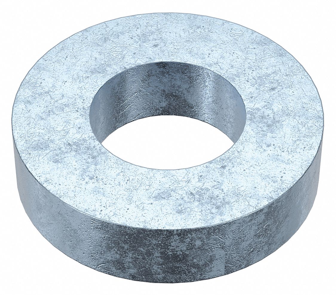 Case Hardened, Zinc Plated, Flat Washer - 22UG72|U38400.006.0001 - Grainger