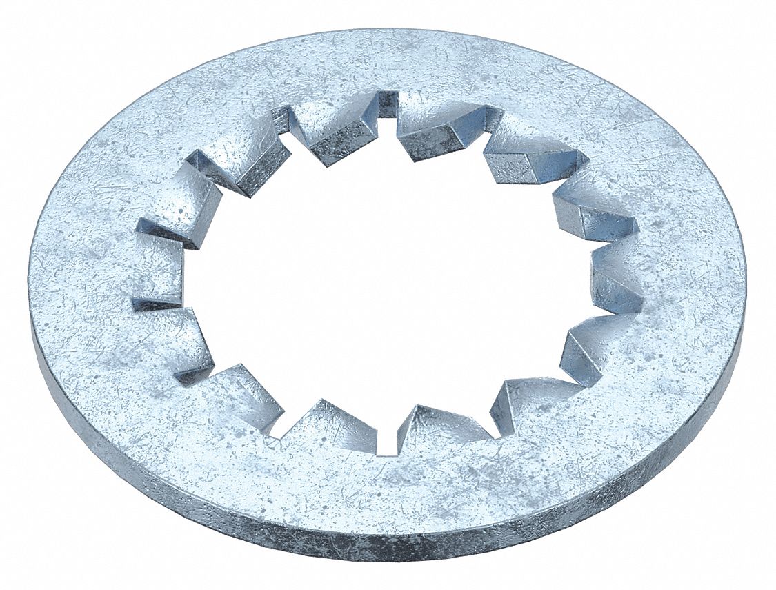 Case Hardened, Zinc Plated, Internal Tooth Lock Washer - 22UJ19|U37321 ...