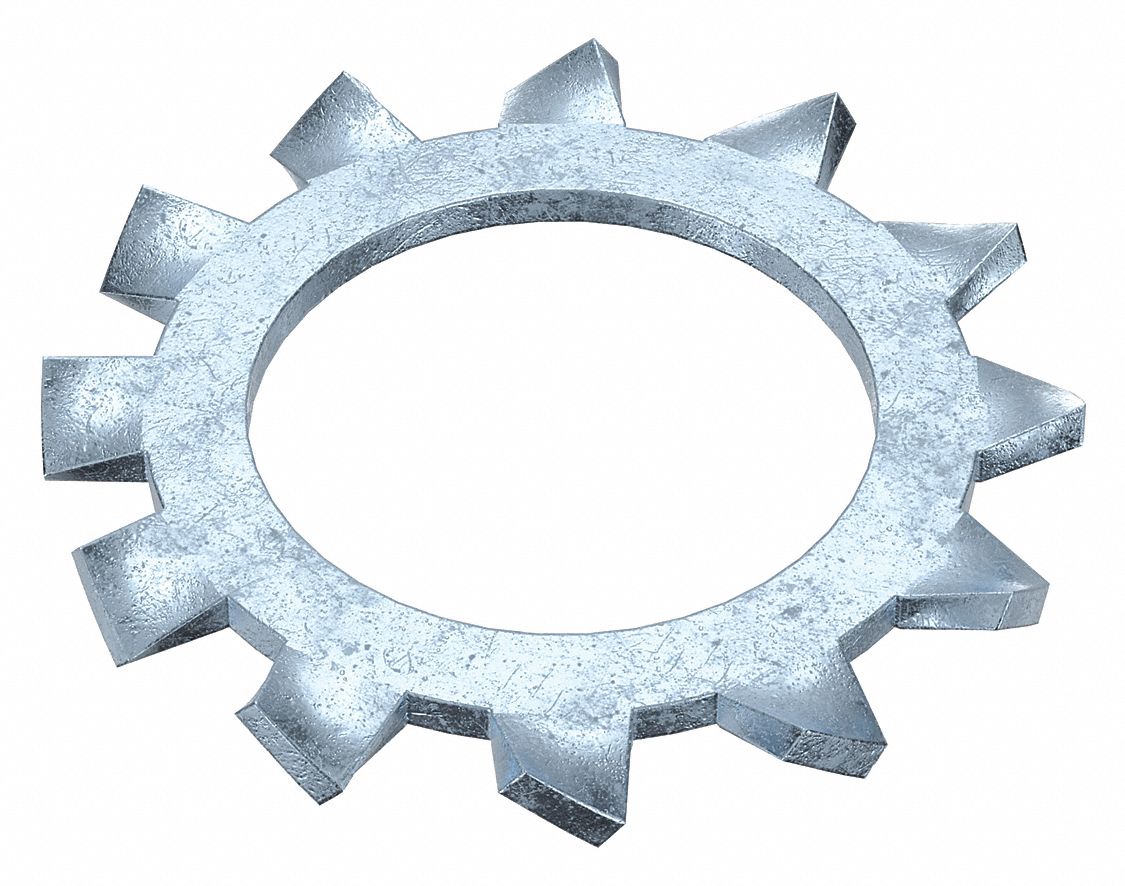 Case Hardened, Zinc Plated, External Tooth Lock Washer - 22UJ29|U37420 ...