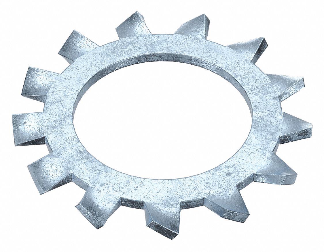 Case Hardened, Zinc Plated, External Tooth Lock Washer - 22UJ31|U37420 ...