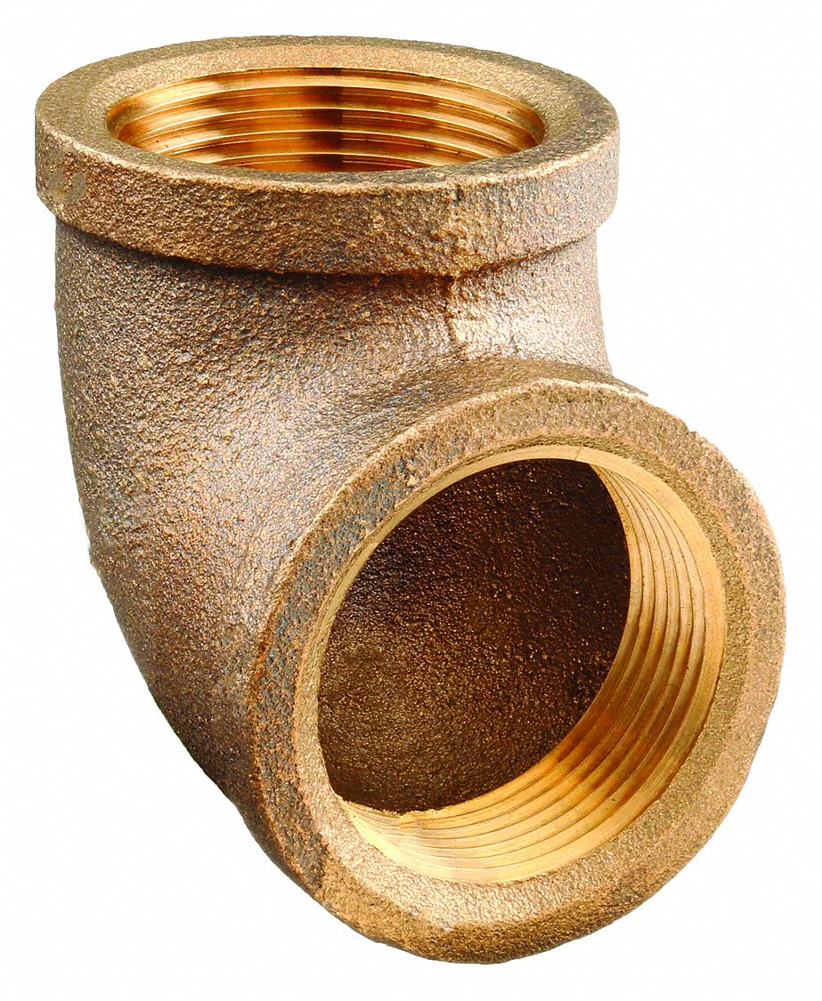 Brass, 1/8 in x 1/8 in Fitting Pipe Size, 90° Elbow - 22UK98|22UK98 ...