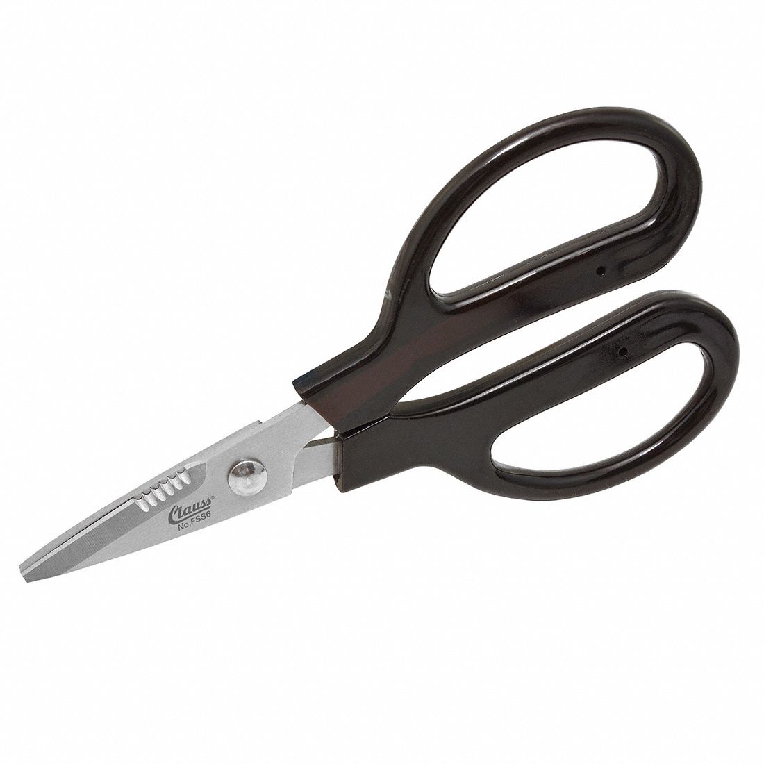 CLAUSS Shears: Ambidextrous, 6 in Overall Lg, Partially Serrated ...