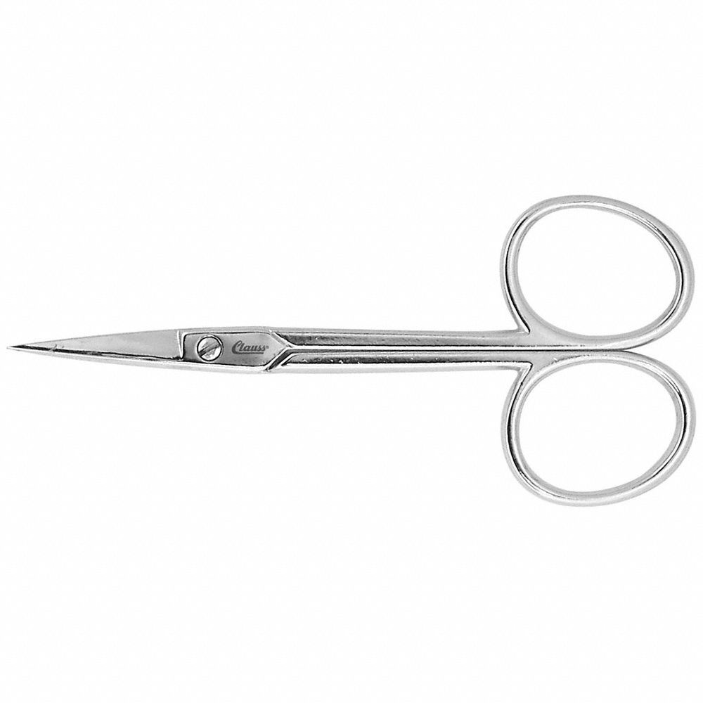 CLAUSS Scissors, Multipurpose, Straight, Ambidextrous, Steel, 1/2 in ...