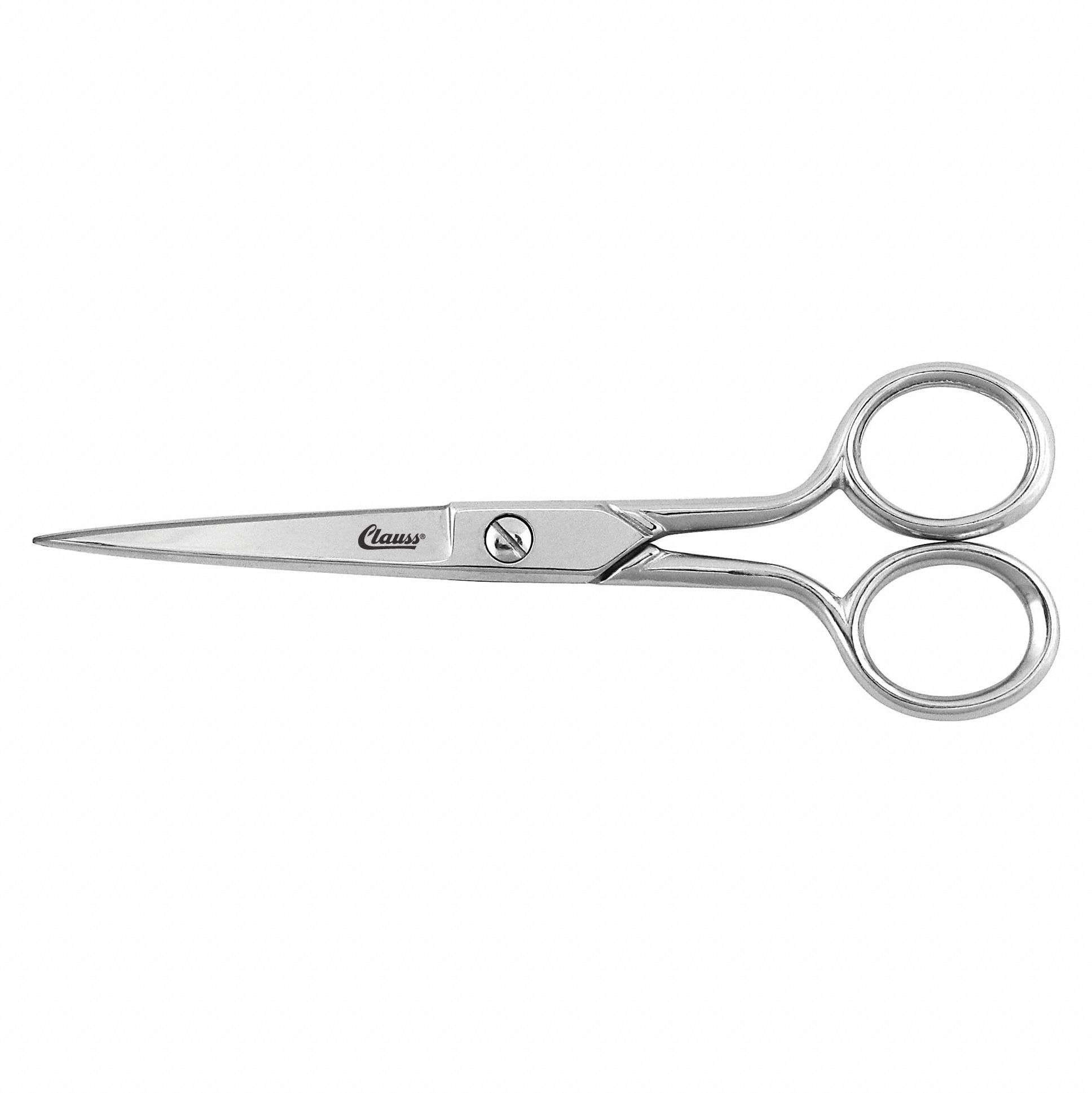 CLAUSS Scissors, Multipurpose, Straight, Ambidextrous, Steel, 1 3/4 in ...