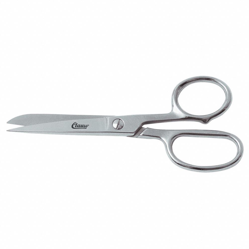CLAUSS Shears: Right-Hand, 6 in Overall Lg, Straight, Steel, Pointed ...