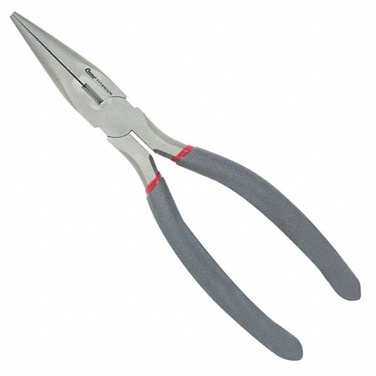 2 3 8 in Max Jaw Opening 8 in Overall Lg Needle Nose Plier 22UN62 18431 Grainger