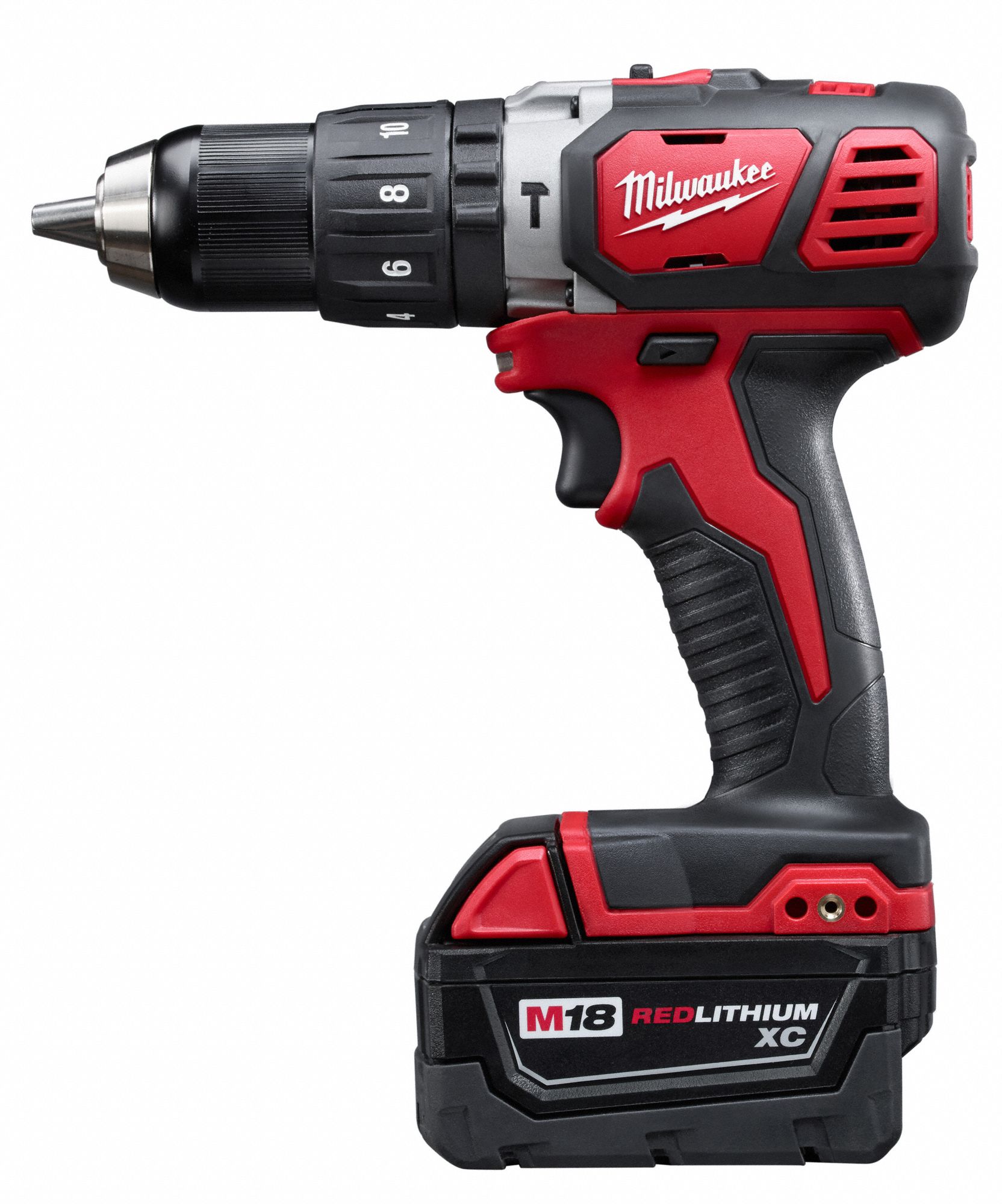 MILWAUKEE Cordless Hammer Drill Kit: 18V DC, Gen Purpose, 1/2 in Chuck ...