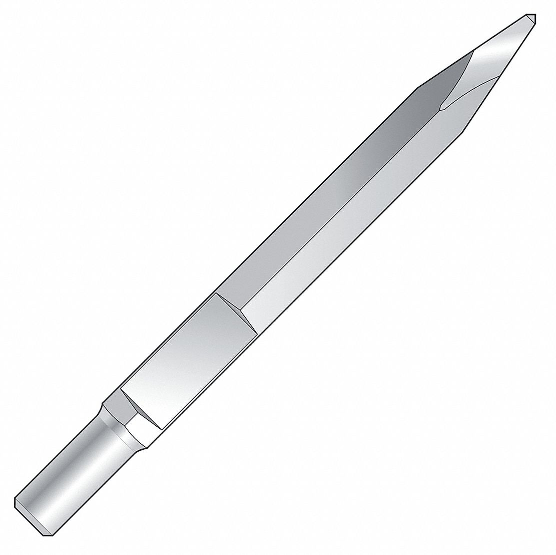 WESTWARD Bull Point Chisel, 3/4 Hex Shank, L 12 In. - 22UU88|22UU88 ...