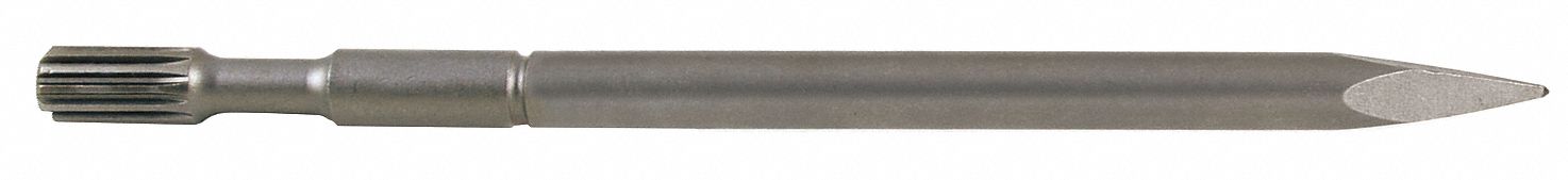 Bull Point Chisel,Spline Shank,L 12 In. - Grainger