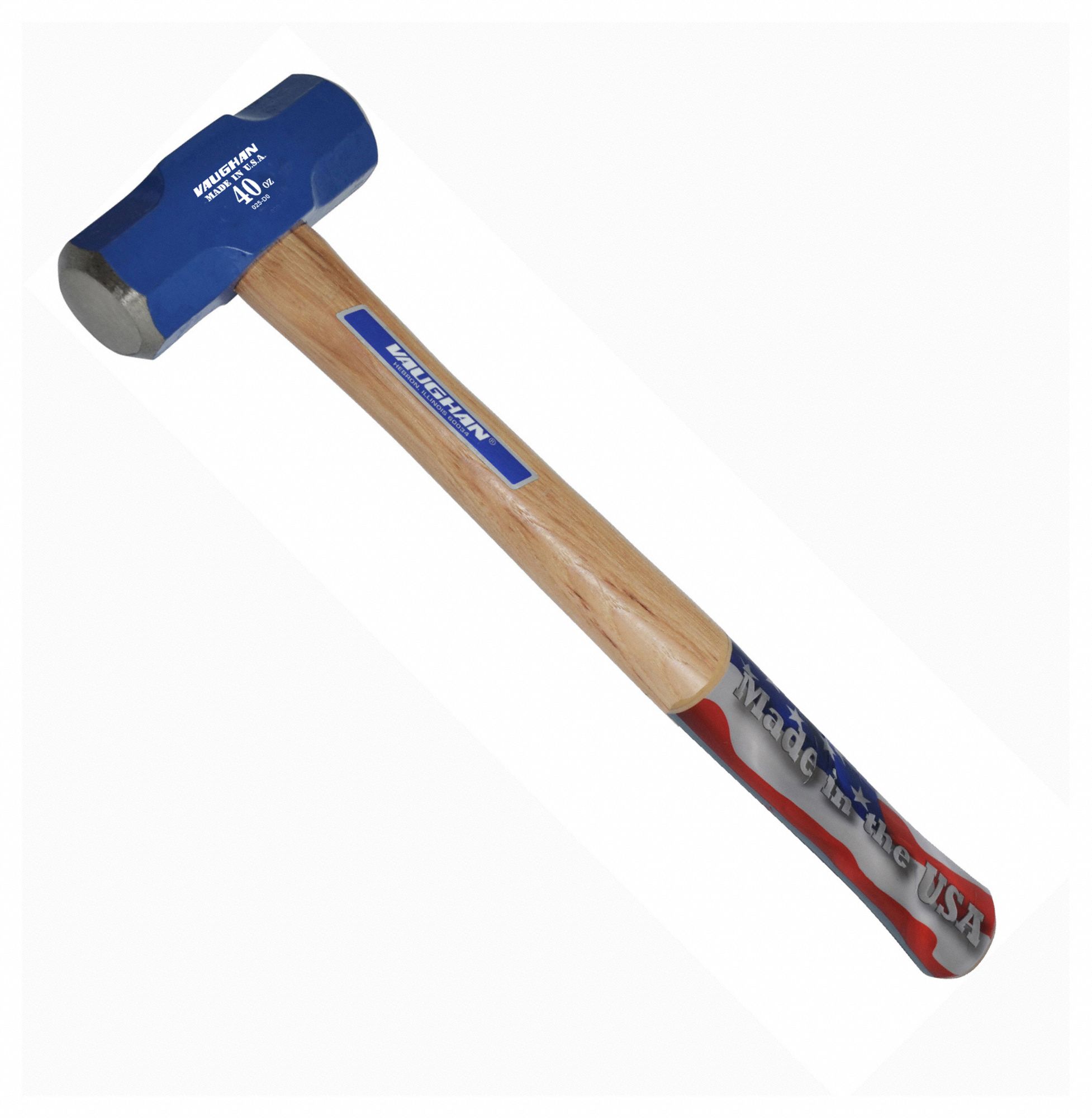 VAUGHAN Steel Engineering Hammer: Wood Handle, 3 lb Head Wt, 1 3/8 in ...