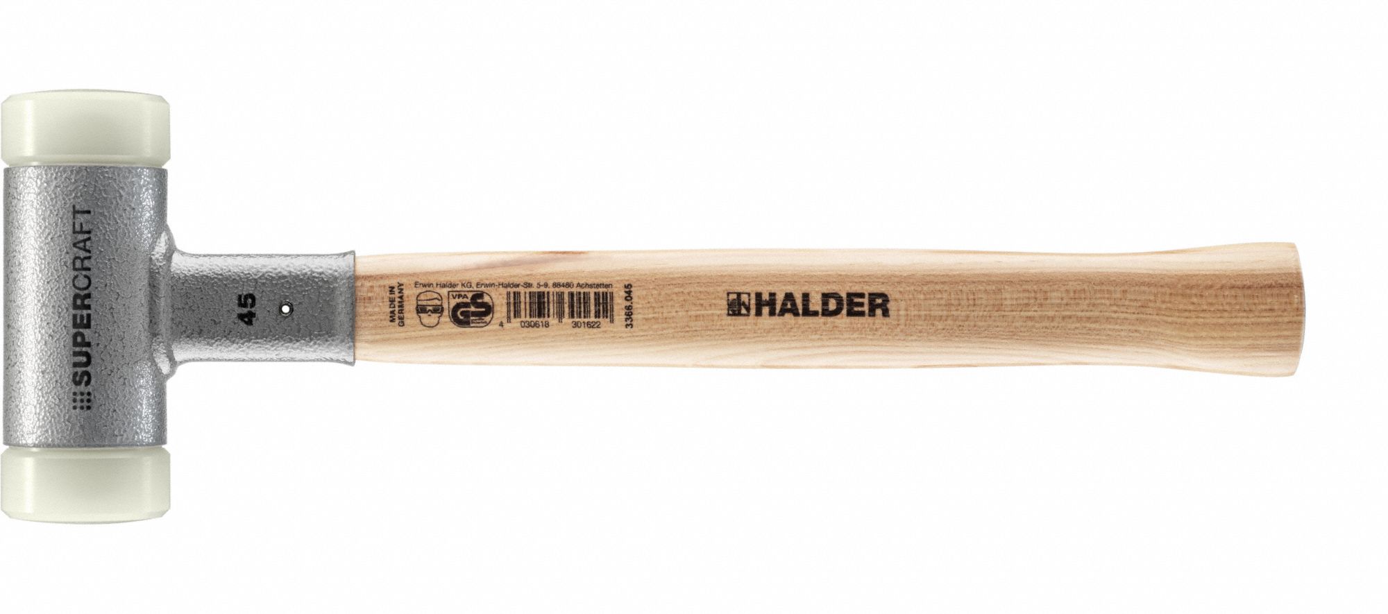 Wood Handle, Plain Grip, Dead Blow Hammer - 22UZ87|3366.045 - Grainger