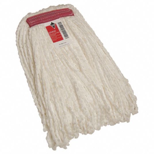 Quick Change Microfiber String Wet Mop Head, White - Grainger