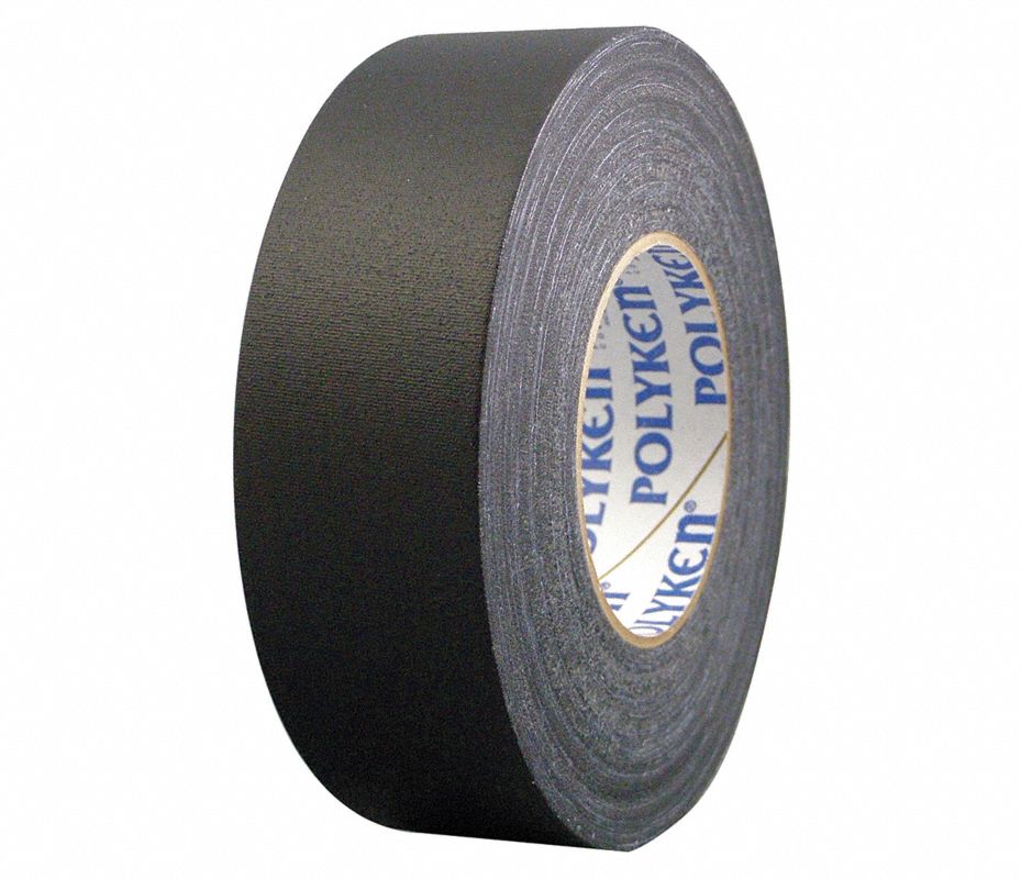 POLYKEN Cinta Gaffer , Ancho 48mm , Negro , Rollo - Cinta para Ductos ...