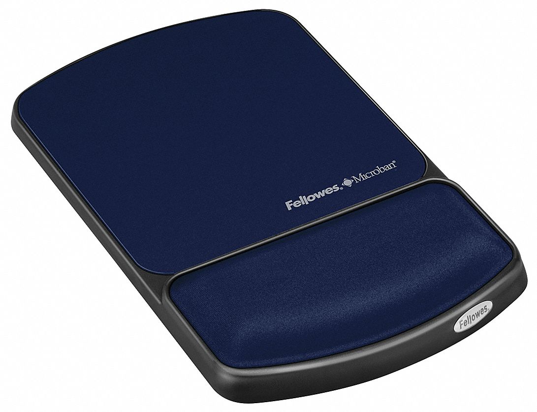 FELLOWES, Blue, Lycra, Mouse Pad - 22W816|9175401 - Grainger