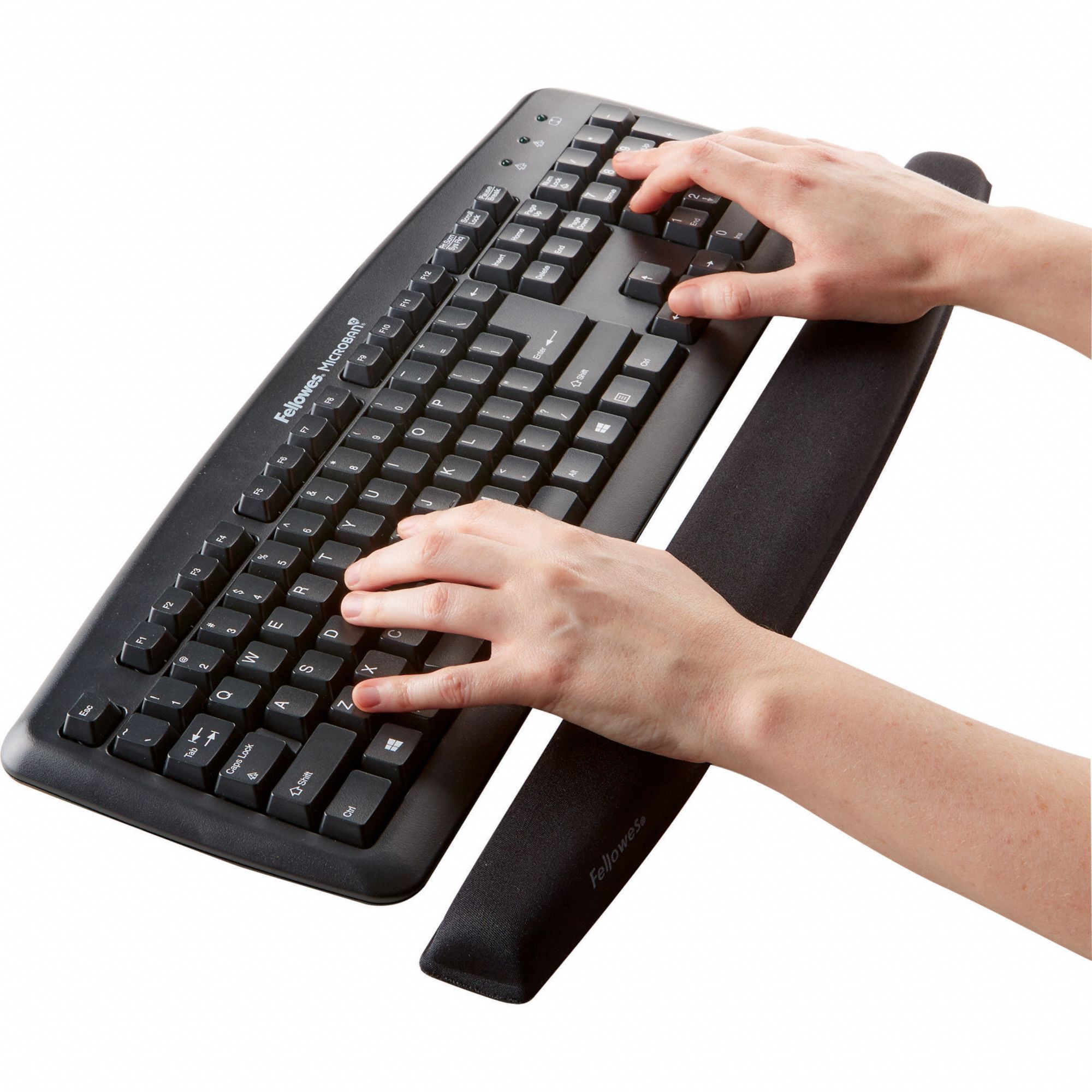 FELLOWES Wrist Rest: Black, Fabric/Memory Foam - 22W819|9178201 - Grainger