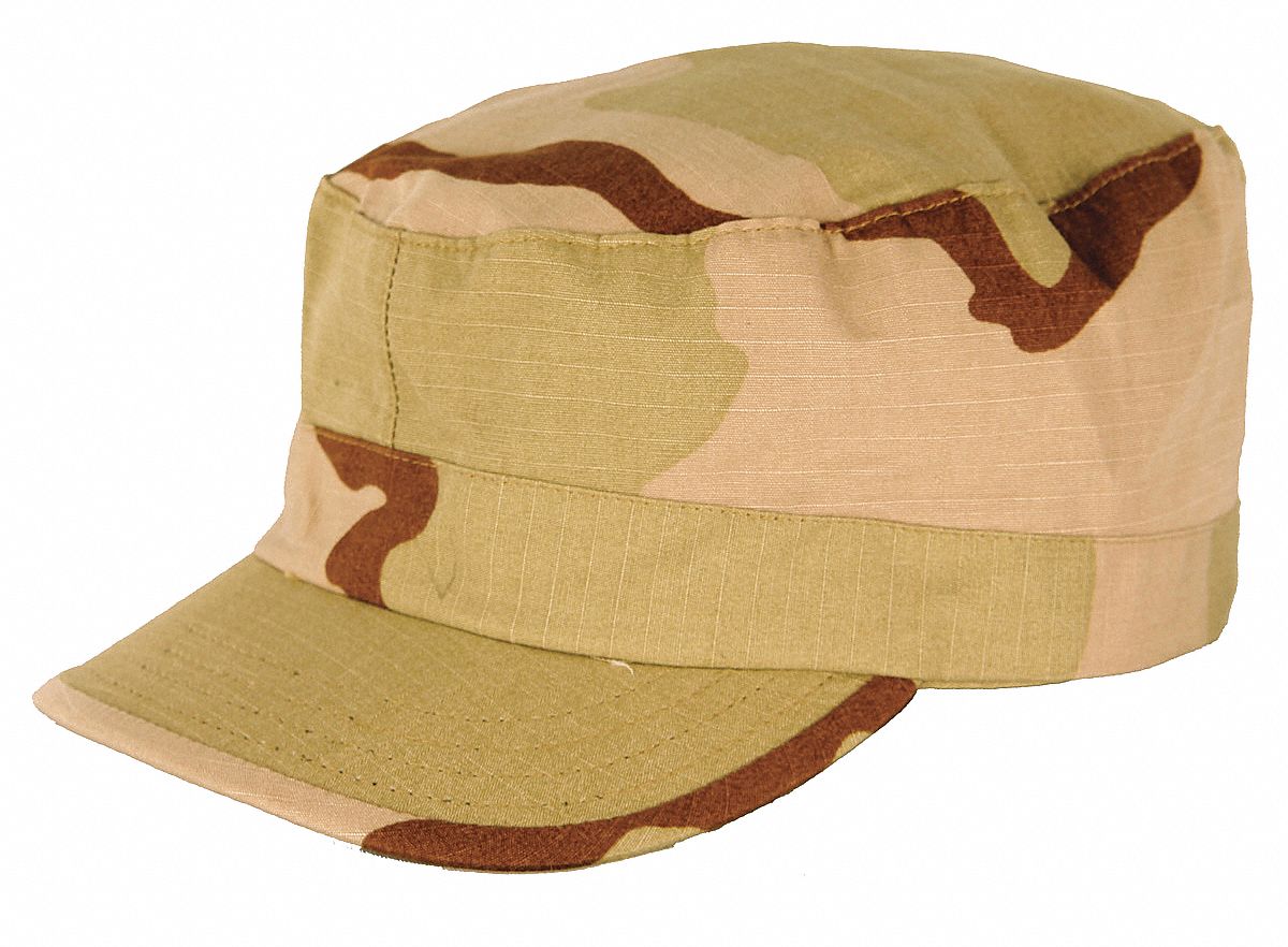 BDU Patrol Cap,Cotton,3-Color Camo,M - Grainger