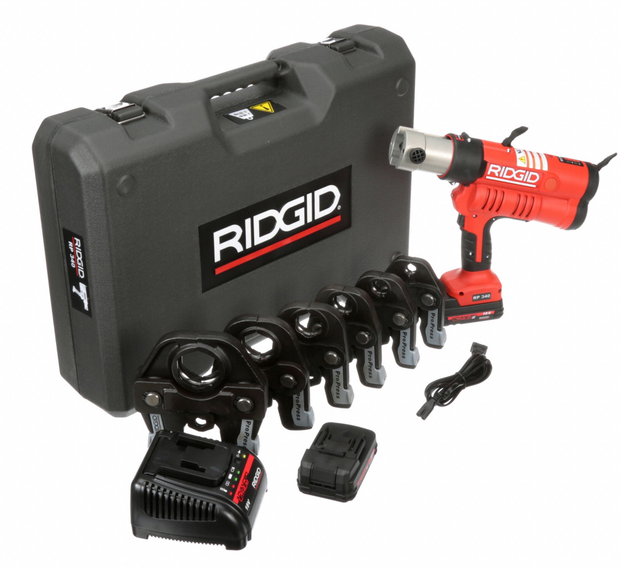 RIDGID Pressing Tool, 1/2 to 2 In, 18 Volts - 22XH23|43358 - Grainger