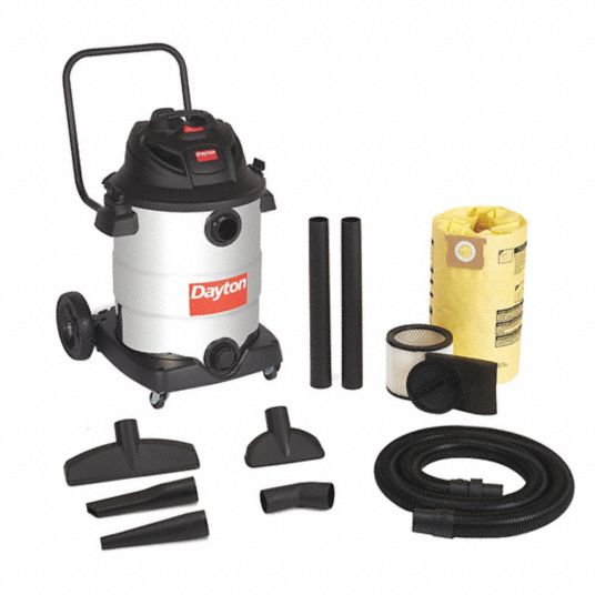 DAYTON, 16 gal Tank Size, Stainless Steel, Shop Vacuum - 22XJ48|22XJ48 ...