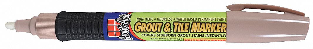 GROUT-AIDE Grout Marker, Buff, Medium Bullet Tip, -50°F to 150°F, 1 EA ...