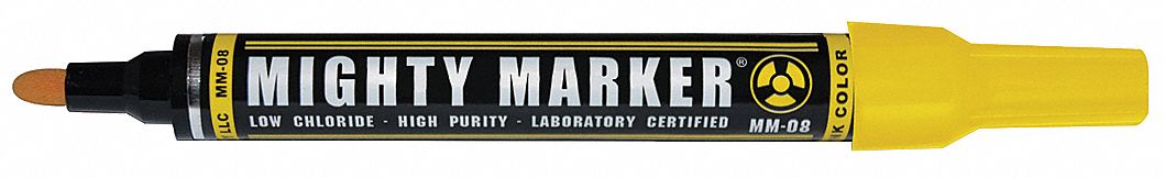 MIGHTY Permanent Metal Marker, Ink-Based, Yellows Color Family, Medium ...